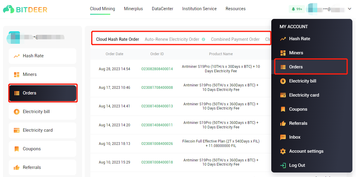 How to Check the Order Status? – Bitdeer Help Center