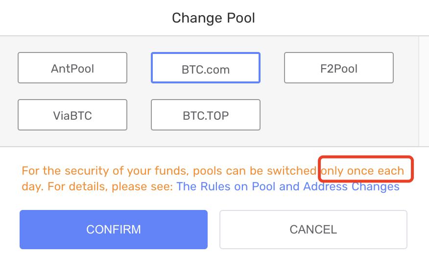 How to switch pools for a plan – BitDeer Help Center