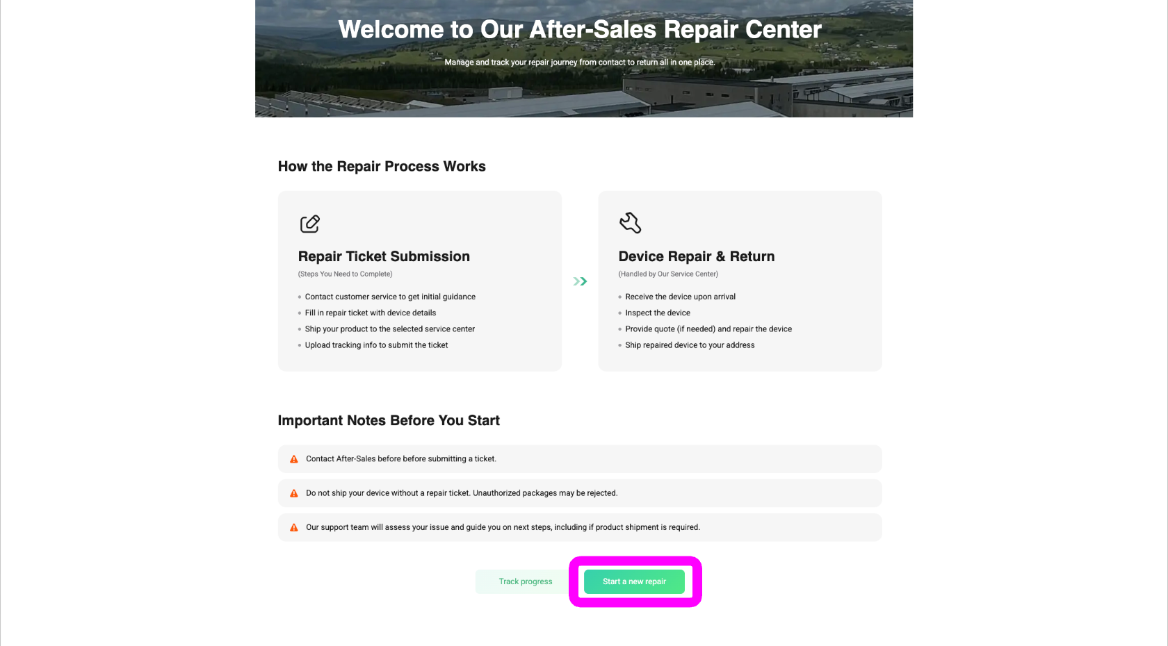 Creating A Repair Ticket – Bitdeer Help Center